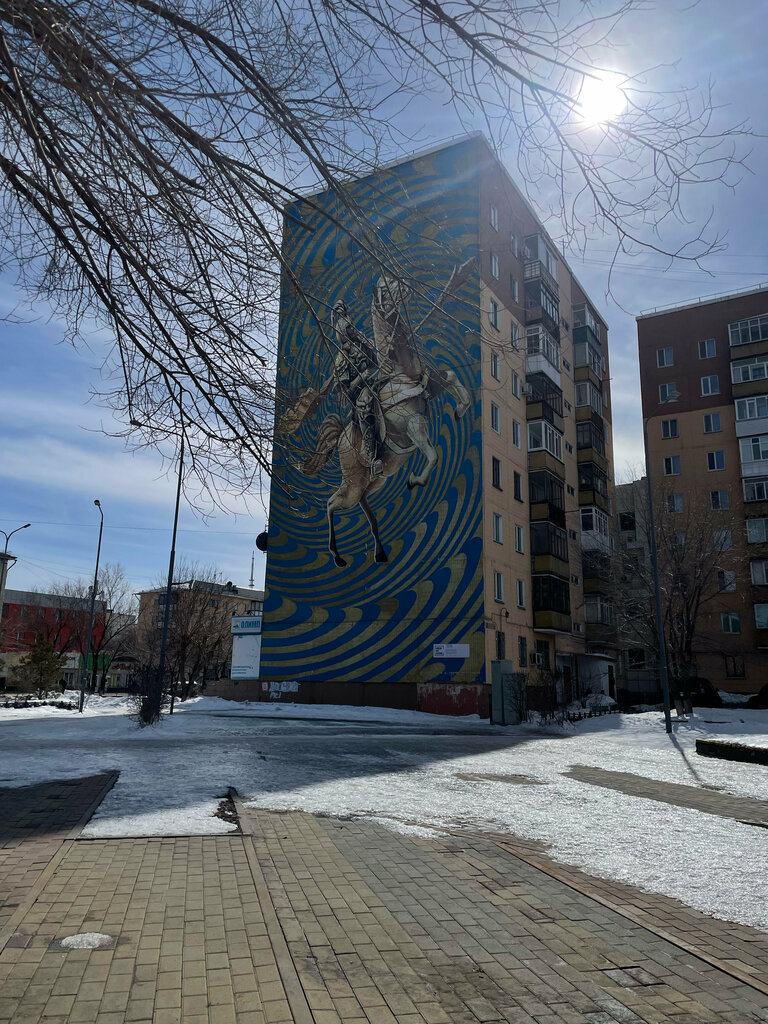 Dekorasyon ve süsleme, onur panosu Mural The Sultans, Astana, foto