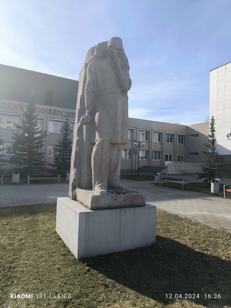 Park, sokak heykeli Врачу, Çeliabinsk, foto