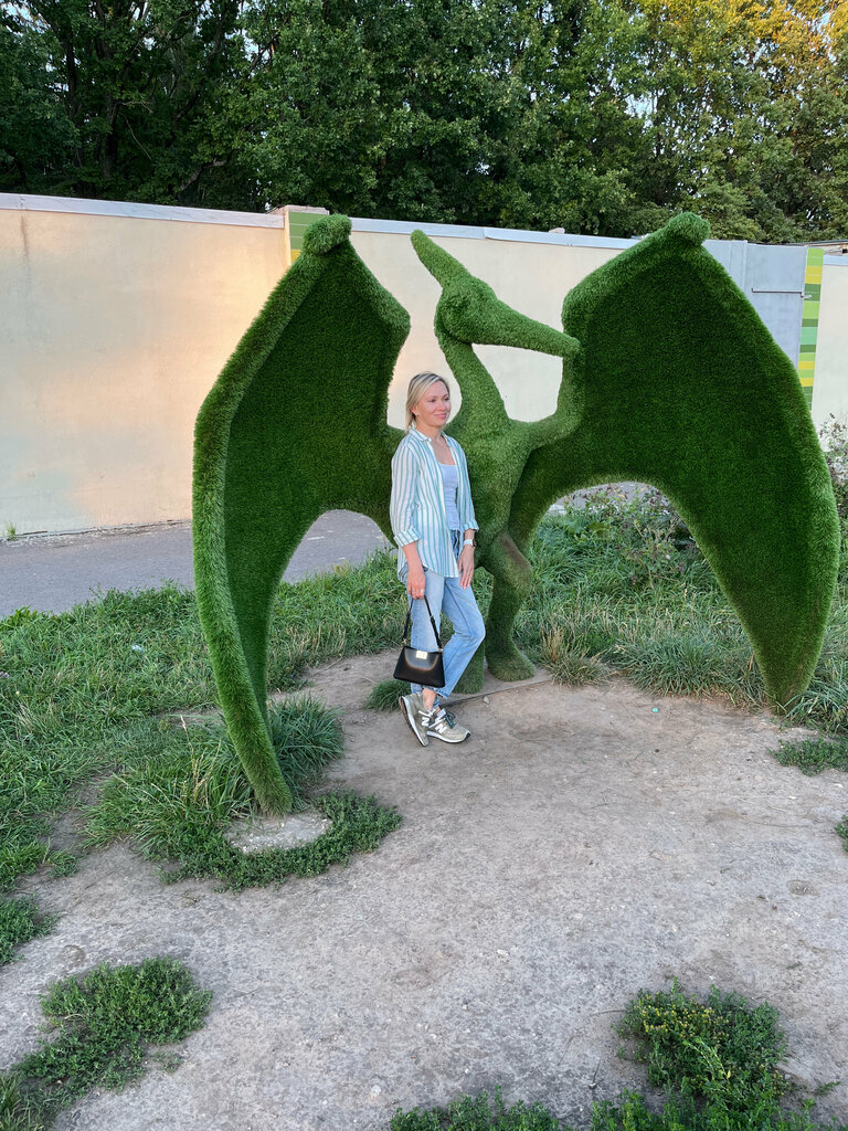 Park, sokak heykeli Стегозавр, Murom, foto
