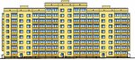 На улице Куйбышева-Дадаева (Kuybysheva Street No:27Б), konut blokları  Kaliningrad'dan