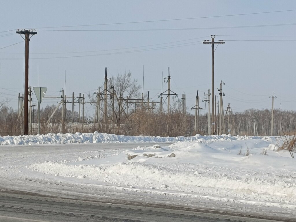 Mühendislik altyapısı Электрическая подстанция Верблюжье, Omskaya oblastı, foto