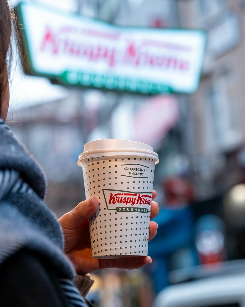 Kahve dükkanları Krispy Kreme, İstanbul, foto