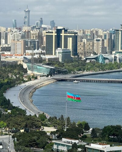 National Flag of the Republic of Azerbaijan, landmark, attraction, Bakı ...