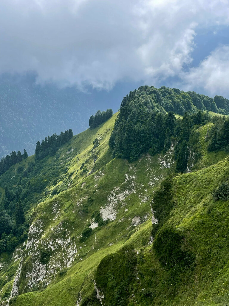 Dağ zirvesi Lysaya Mountain 2111 meters, Soçi, foto