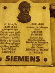 Walter Siemens (Lado Asatianis Street No:30), anıt levhası, anıt taş  Tiflis'ten