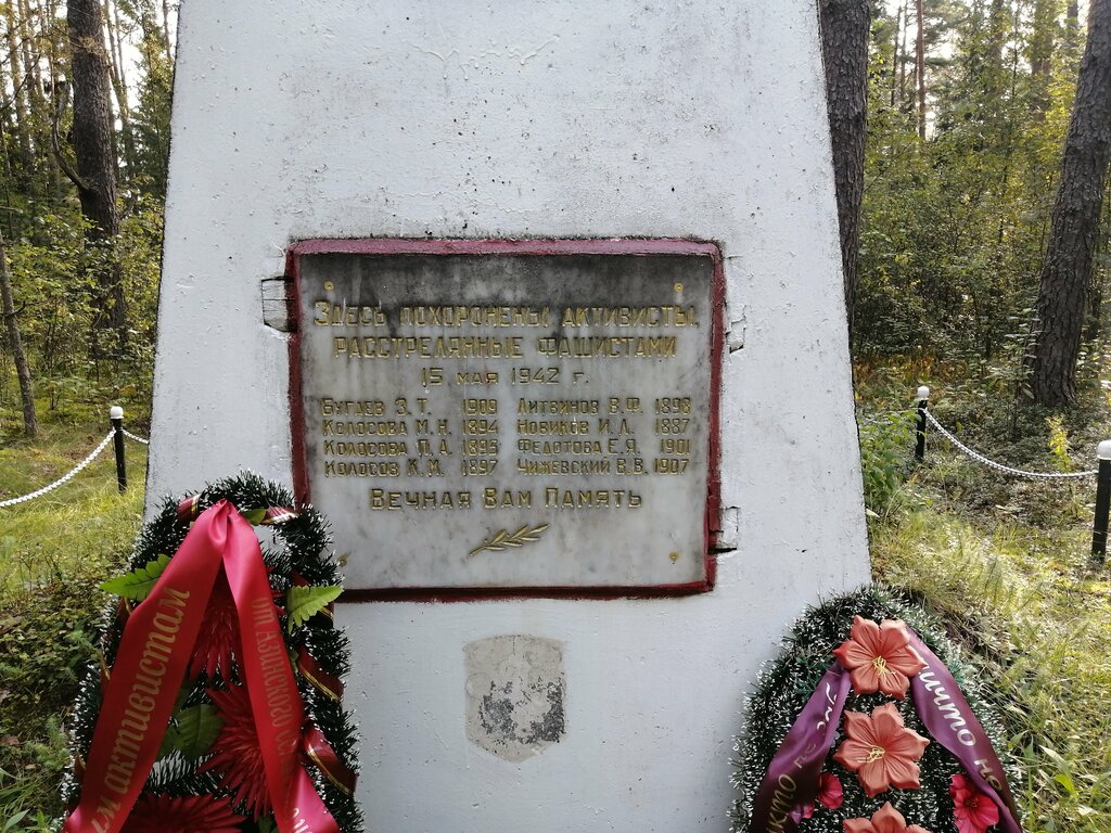 Anıt, heykel Братская могила, Vitebskaya oblastı, foto