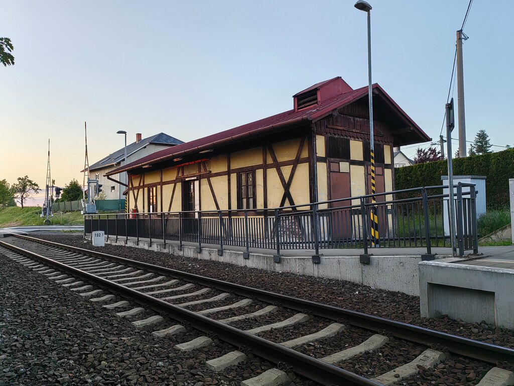Tren istasyonu Holasovice, Moravya‑Silezya Bölgesi, foto