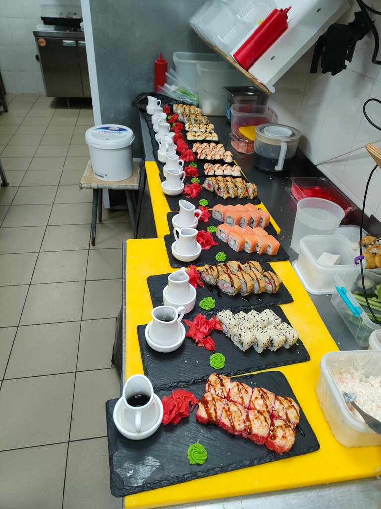 Suşi restoranı Prima sushi, Moskova, foto