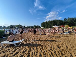 Beach (Tula Region, gorodskoy okrug Tula, Sovetskiy City administrative district, Belousov Central Park of Culture and Leisure), plaj  Tula'dan
