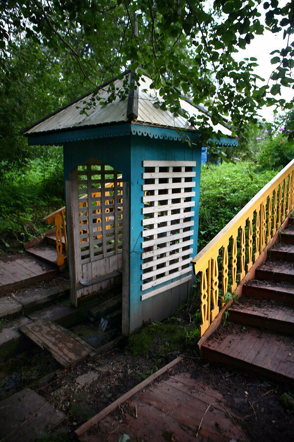 Pınar, çay Spring, stream, Vologodskaya oblastı, foto