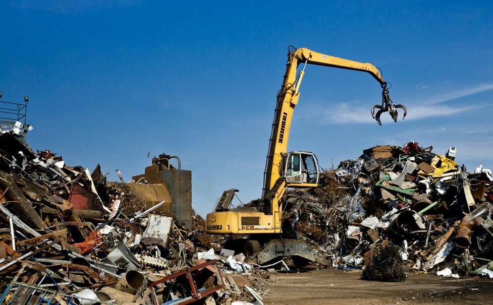 Geri dönüşüm maddeleri Metallolom, Moskova, foto