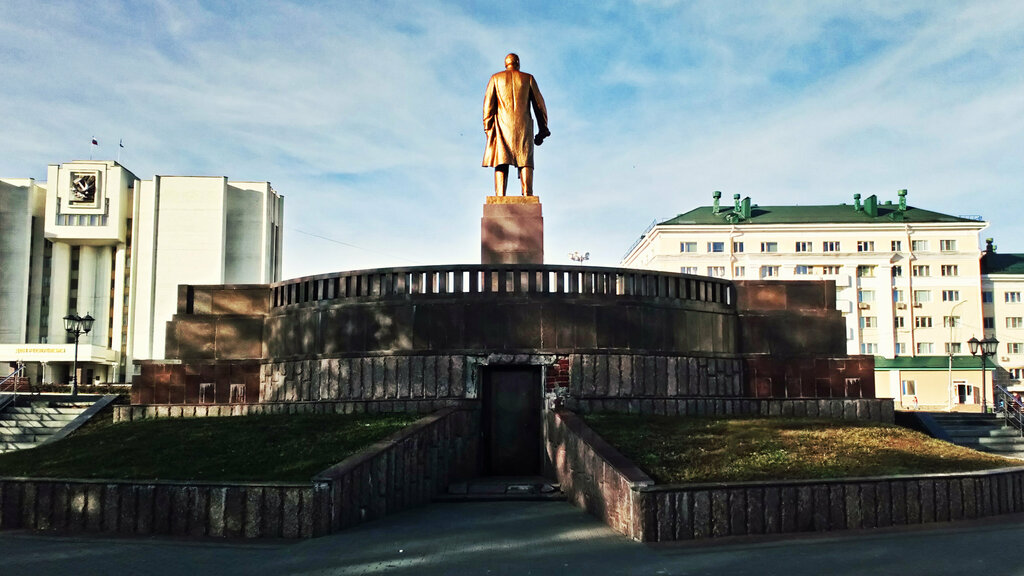 Anıt, heykel Памятник В. И. Ленину, Saransk, foto