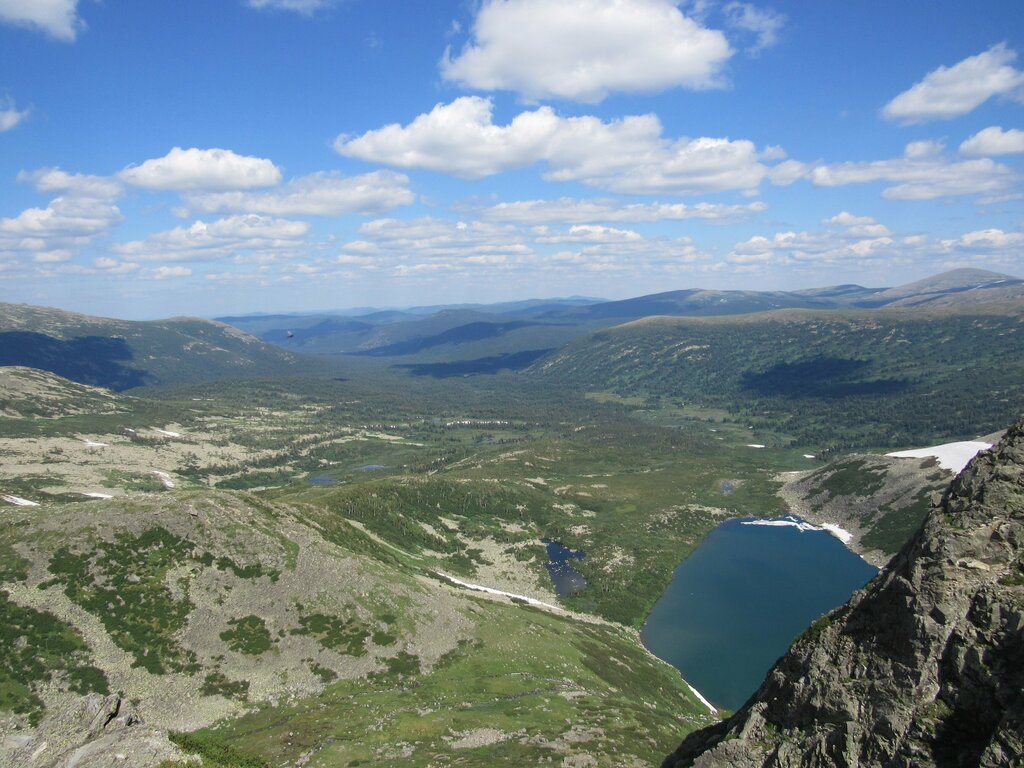 Dağ geçidi Перевал Караташ, Hakasya, foto