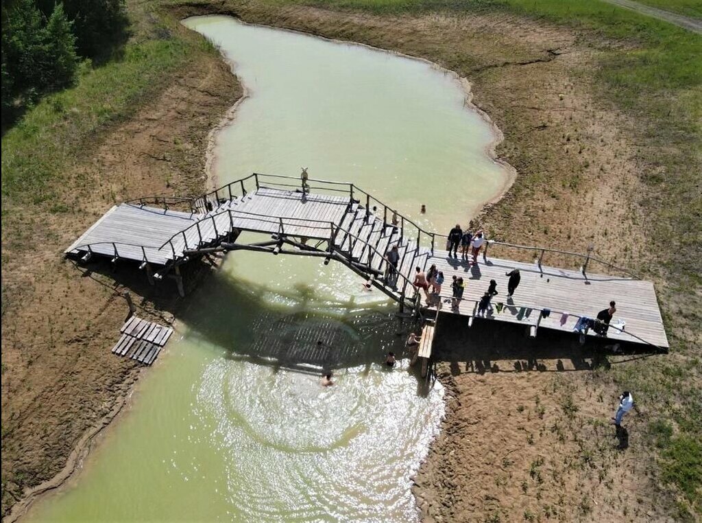 Turistik yerler Мост Леонардо да Винчи, Omskaya oblastı, foto