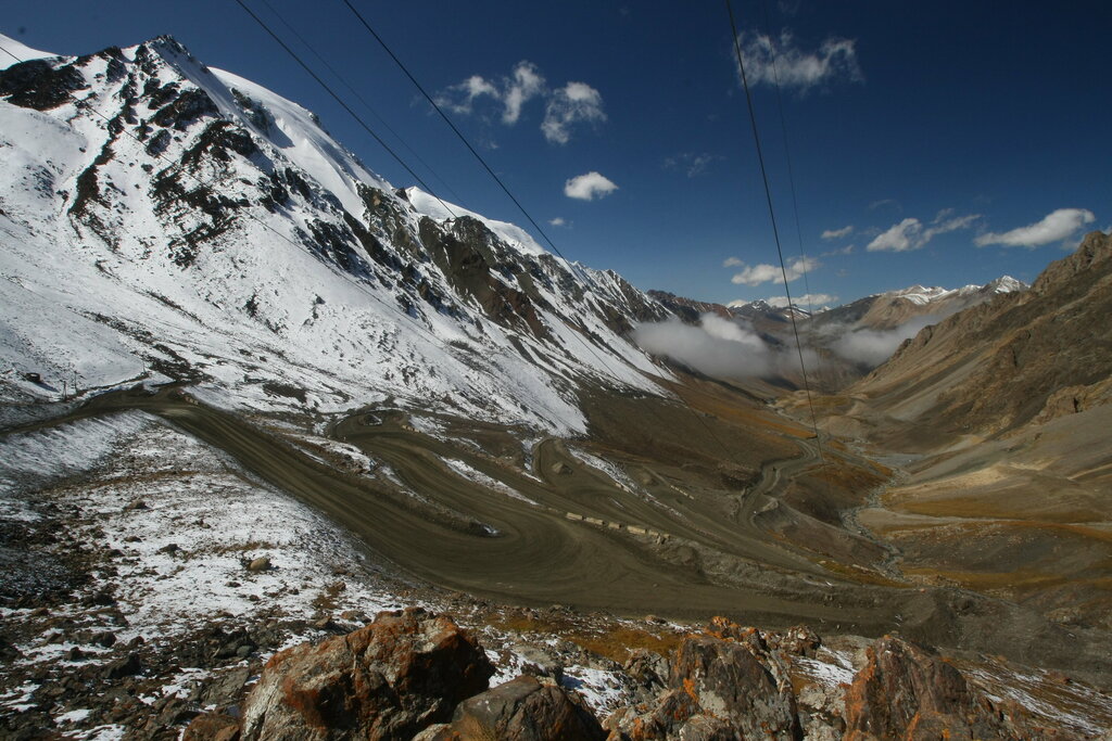 Dağ geçidi Перевал Барскоон, Issık Göl İli, foto