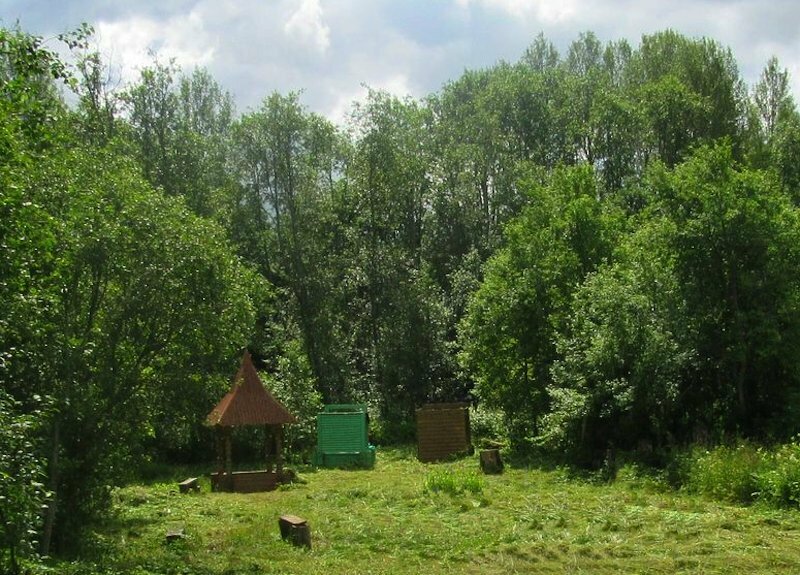 Maden suları, pınarlar ve çeşmeler Svyatoy istochnik ikony Troyeruchitsa Presvyatoy Bogoroditsy, Vologodskaya oblastı, foto