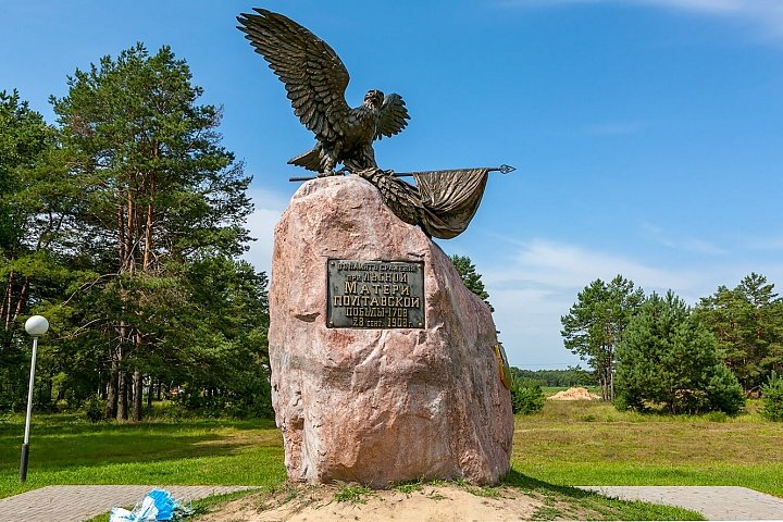 Park, sokak heykeli Памятник к 200-летию битвы при Лесной, Mogiliovskaya oblastı, foto