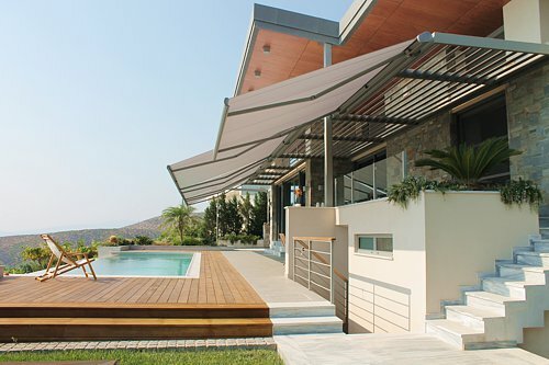 Çerçeve ve çadır yapıları Toldos Pérez, Katalonya, foto
