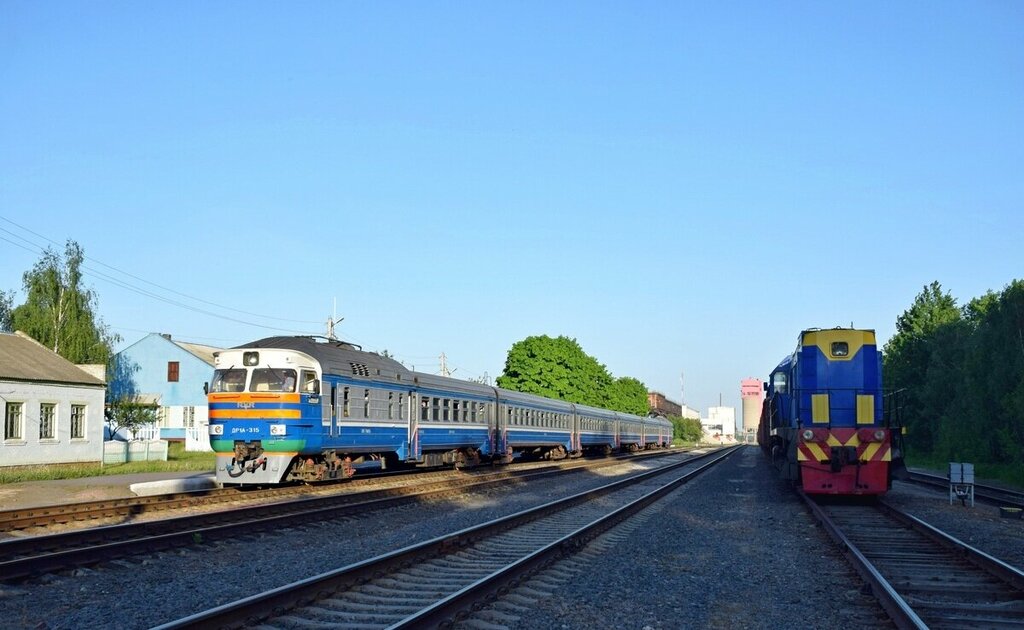 Tren istasyonu Krugaviec Station, Gomelskaya oblastı, foto