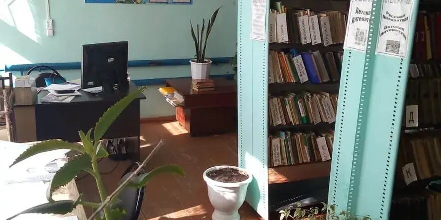 Kütüphaneler Маломеликская сельская библиотека, Saratovskaya oblastı, foto