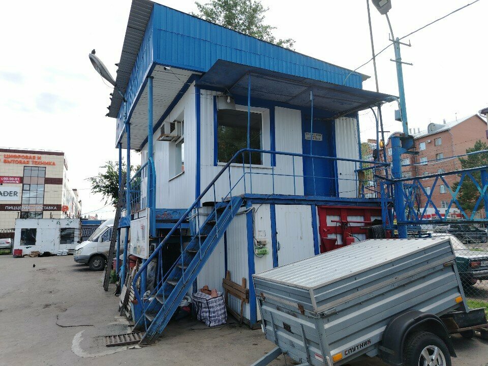 Geçiş noktaları, güvenlik kontrol alanı Автостоянка, Omsk, foto