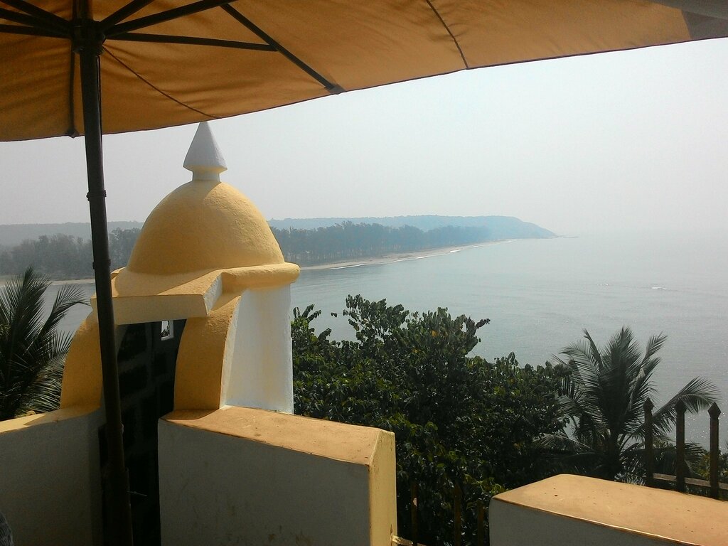 Turistik yerler Tirakol fort, Goa, foto