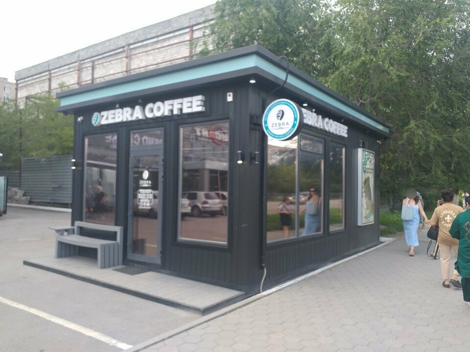 Kahve dükkanları Zebra Coffee, Temirtav, foto