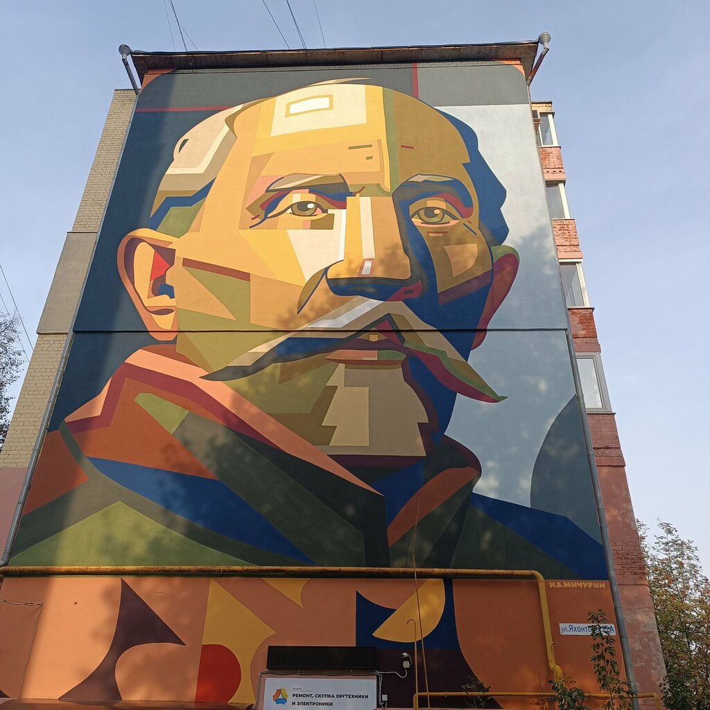 Sokak sanatı Мурал И.В. Мичурин, Riazan, foto