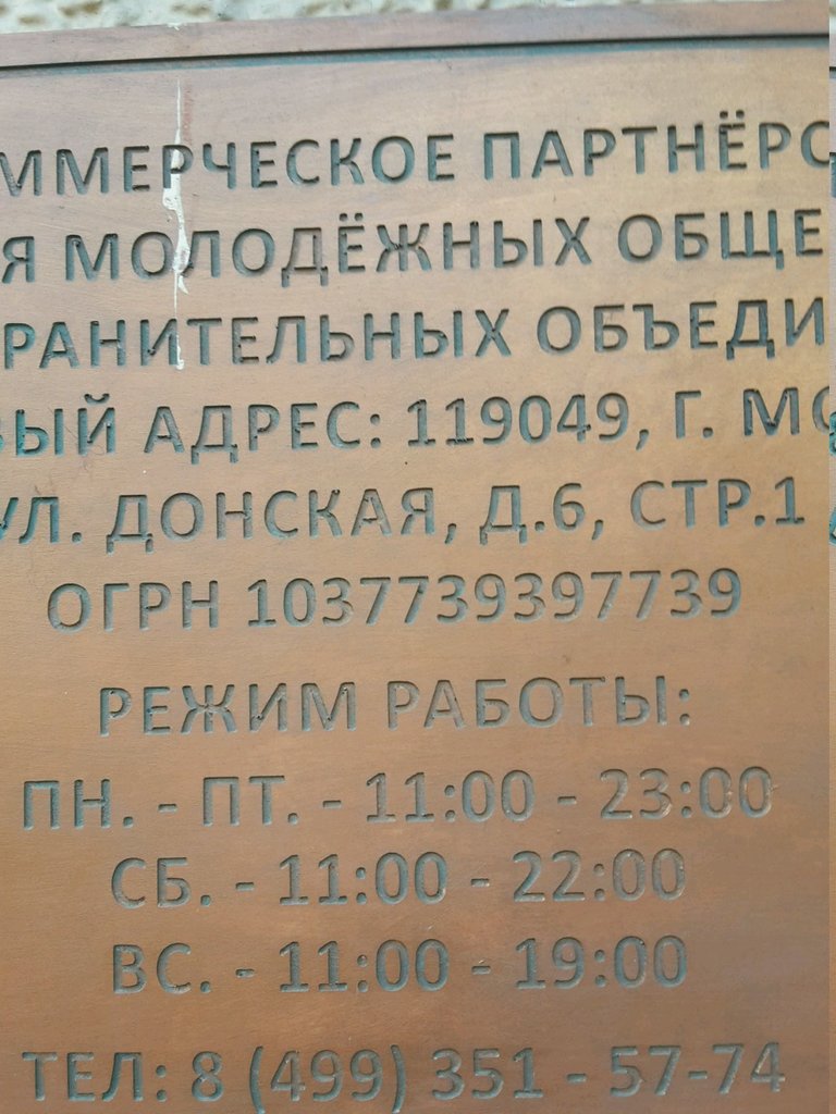 Sivil toplum kuruluşları Np Federation of Youth Public Law Enforcement Associations, Moskova, foto