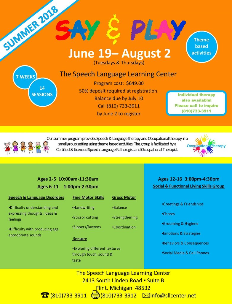 Konuşma terapistleri The Speech Language Learning Center, Inc, Michigan Eyaleti, foto