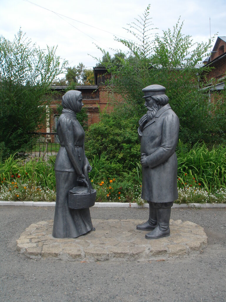 Park, sokak heykeli Шадринский гусь, Şadrinsk, foto