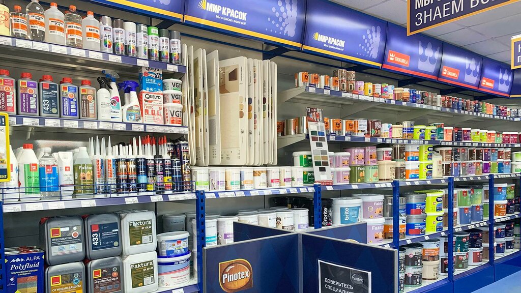 Boya ve cila malzemeleri üretim ve satış yerleri Мир Красок, Moskova ve Moskovskaya oblastı, foto