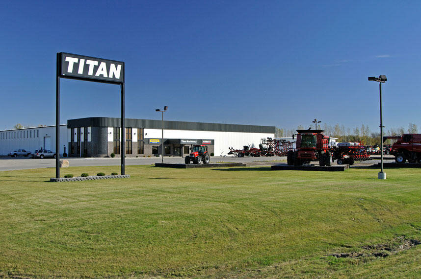 Tarım makineleri, ekipmanlar Titan Machinery, Minnesota Eyaleti, foto