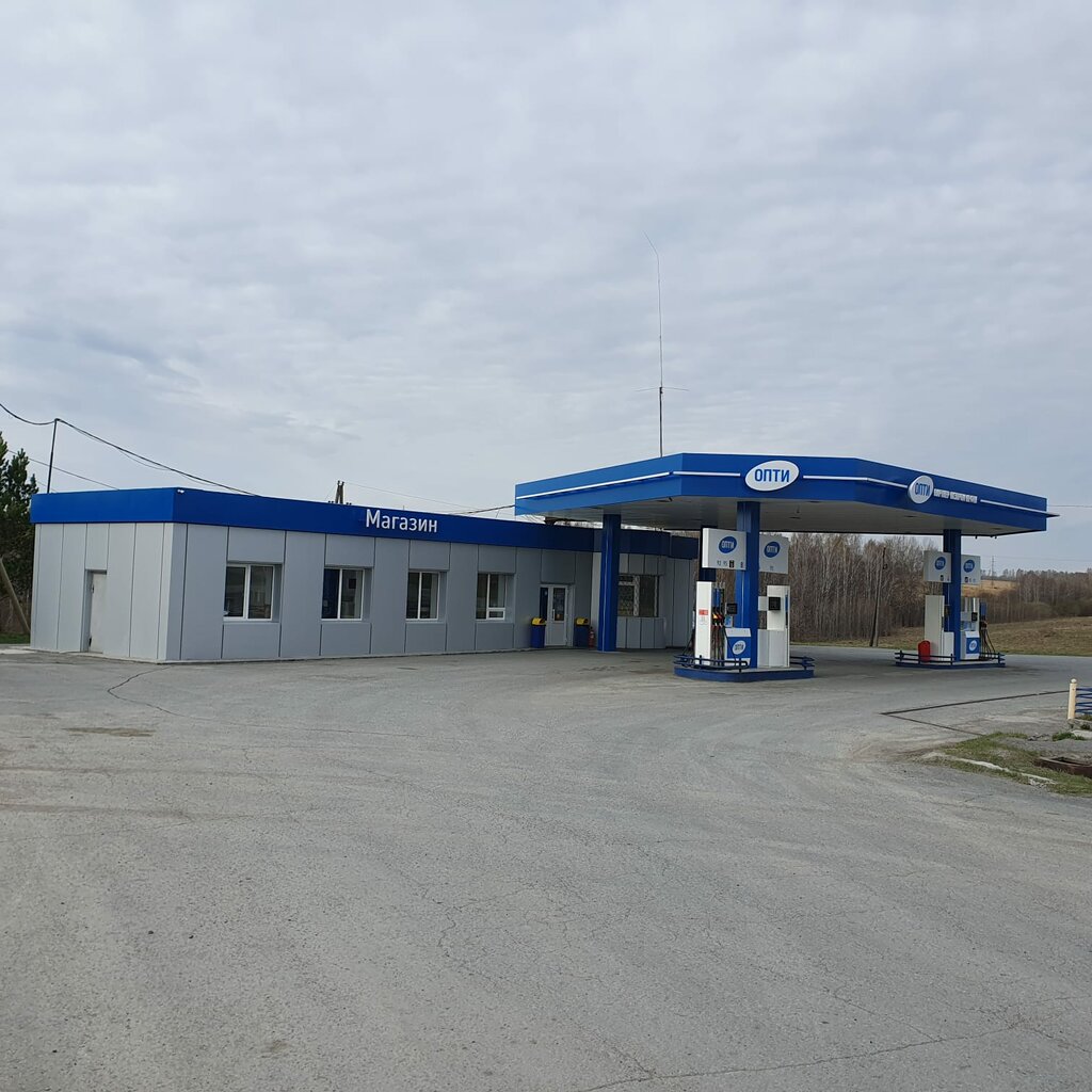 Benzin istasyonu Опти, Krasnoyarski krayı, foto