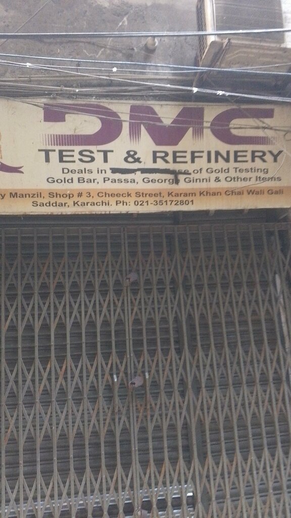 Kuyumcu atölyeleri DMC test refinery, Karaçi, foto