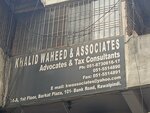 Khalid Waheed & Associates (Bank Road No:101), yönetim ofisi  Rawalpindi'den