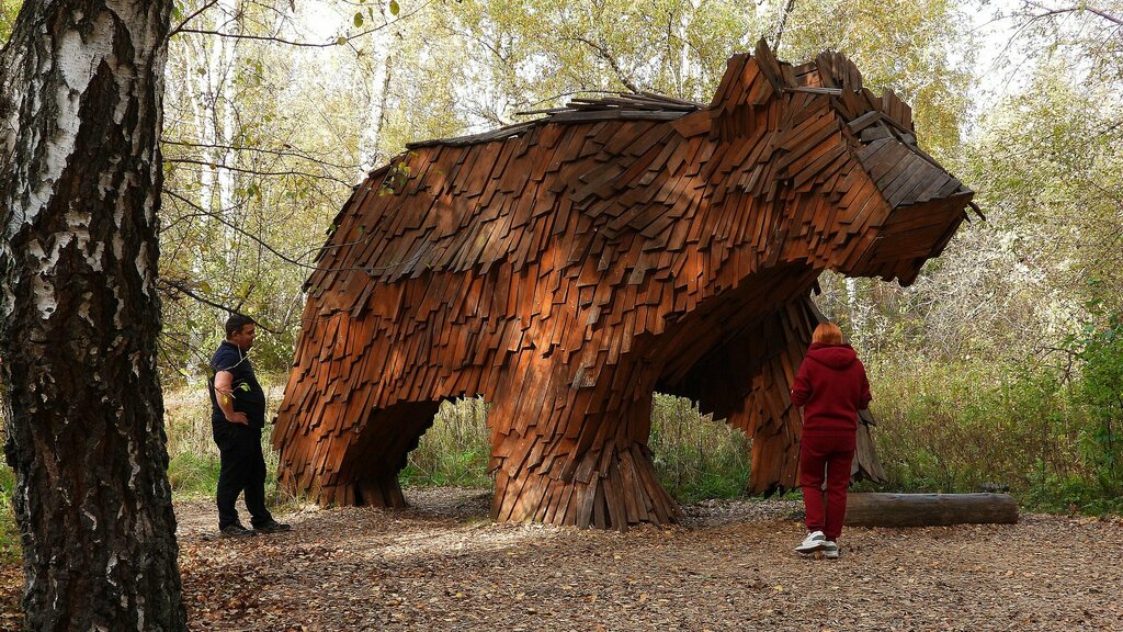 Dekorasyon ve süsleme, onur panosu Bear, Tiumen, foto