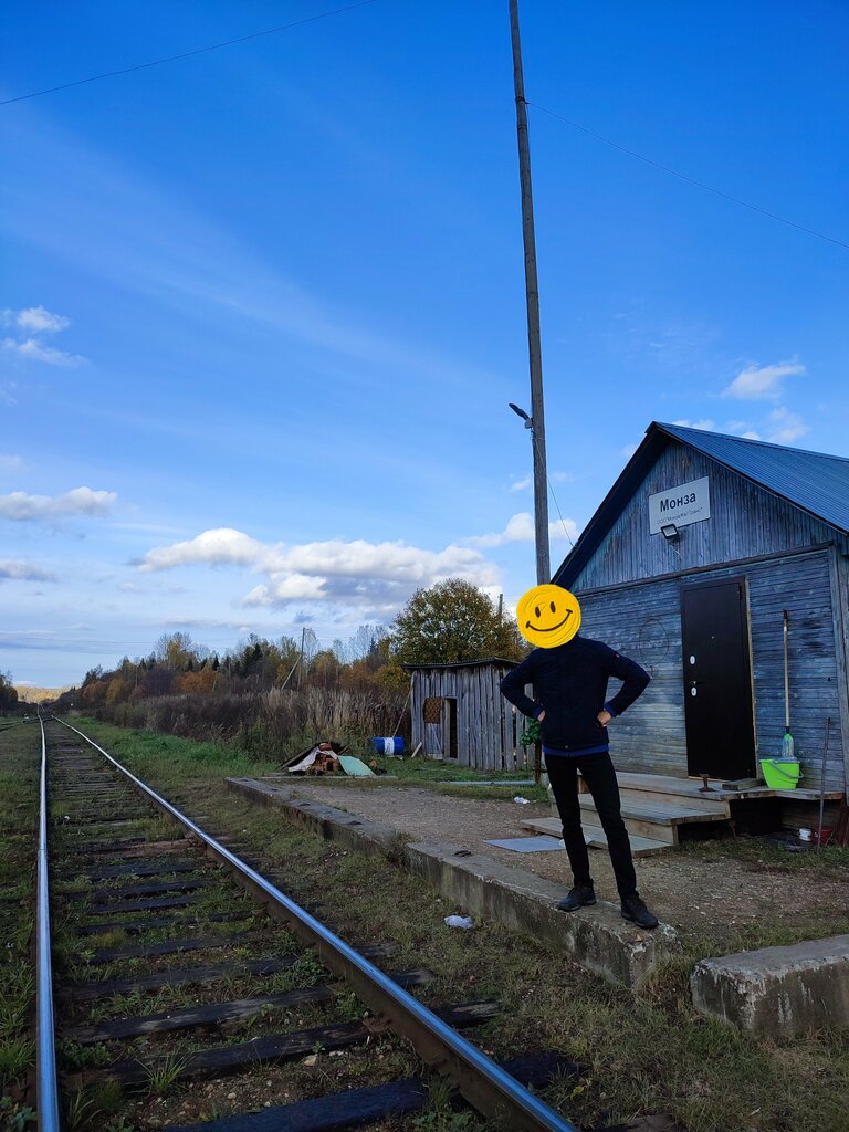 Yük istasyonu Monza Station, Vologodskaya oblastı, foto