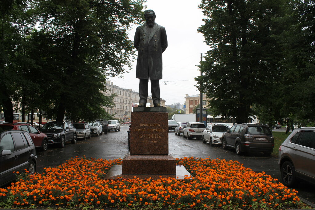 Anıt, heykel Sergey Botkin, Saint‑Petersburg, foto