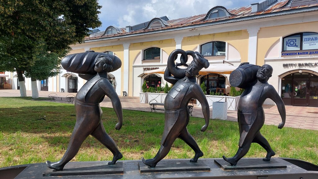 Park, sokak heykeli Хлебная площадь, Riazan, foto