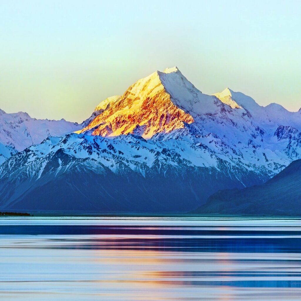Dağ zirvesi Aoraki Mount Cook, Dünya, foto