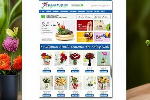 Web tasarım hizmetleri Çiçekçi sitesi web tasarımı, Ünye, foto