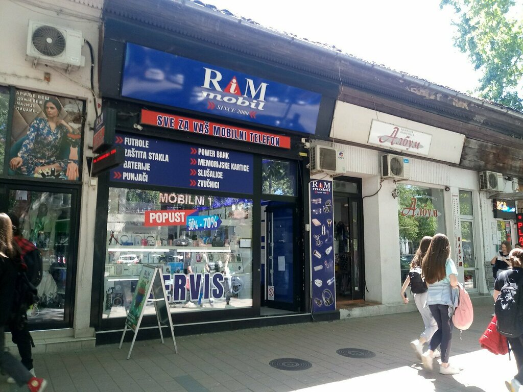 Cep telefonu ve aksesuarları satış mağazaları Rim Mobil, Novi Sad, foto