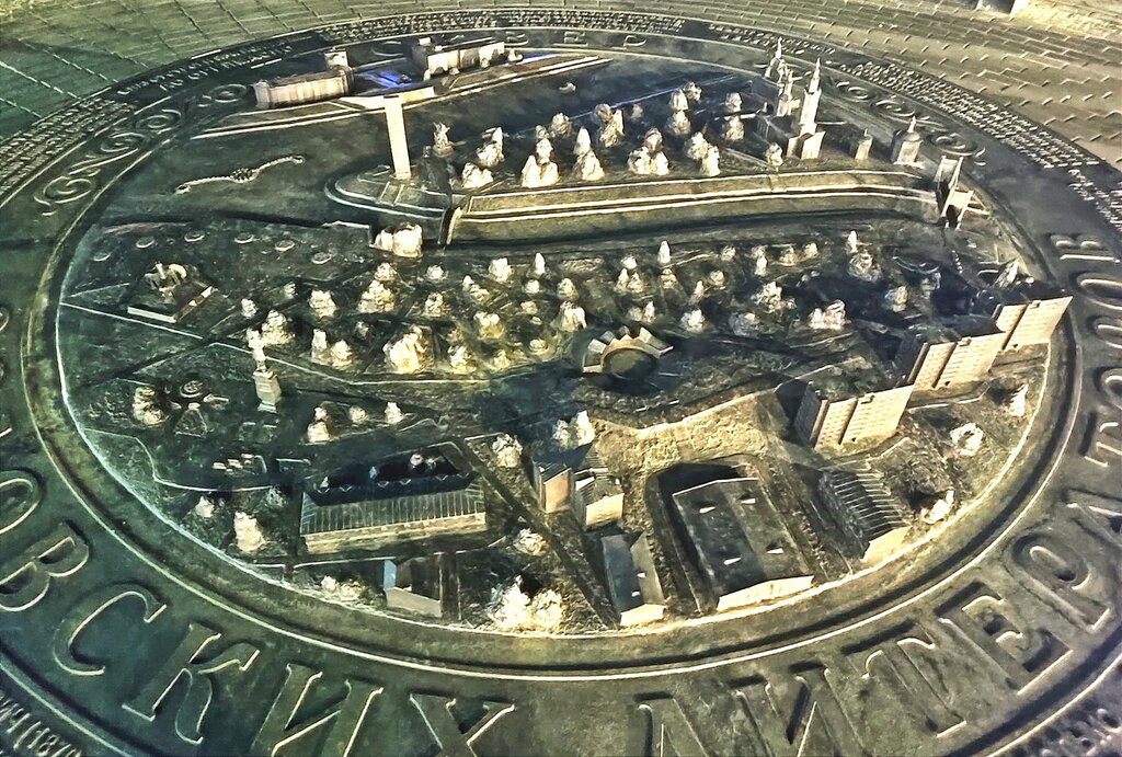 Dekorasyon ve süsleme, onur panosu Макет центра города, Orel, foto