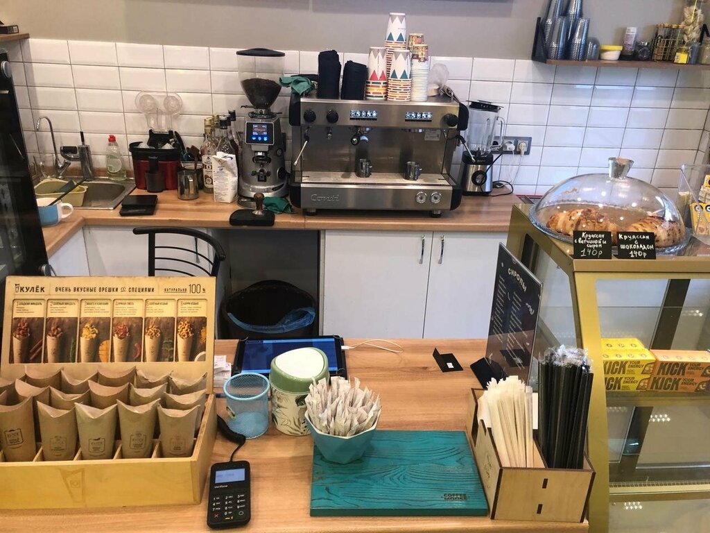 Kahve dükkanları Coffee Moose, Moskova, foto