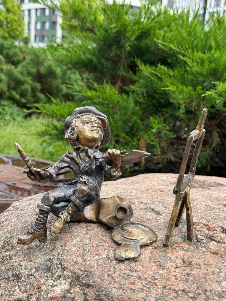 Park, sokak heykeli Хранитель вдохновения и творчества, Murino, foto