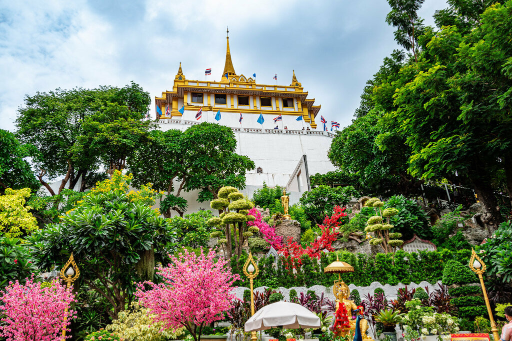 Pagoda Wat Saket Golden Mount, Bangkok, foto