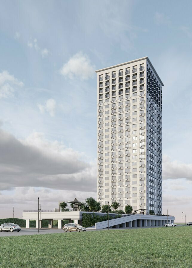 Konut blokları Скандиа. Дом на берегу Туры, Tiumen, foto