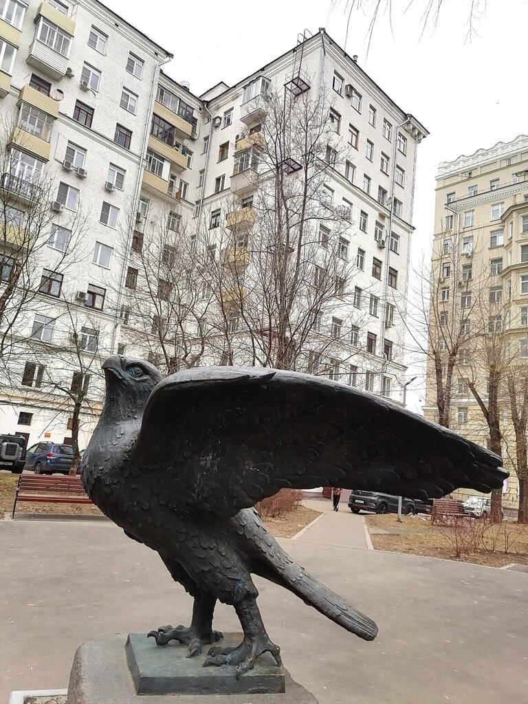 Park, sokak heykeli Сокол, Moskova, foto