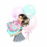 Kot_balloon (No:1010/3, derevnya Melechkino), çiçekçiler  Moskova ve Moskovskaya oblastından